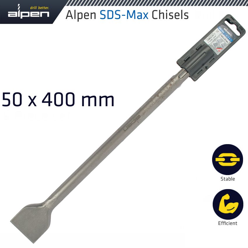 SDS MAX CHISEL WIDE 50X400MM - Fallons