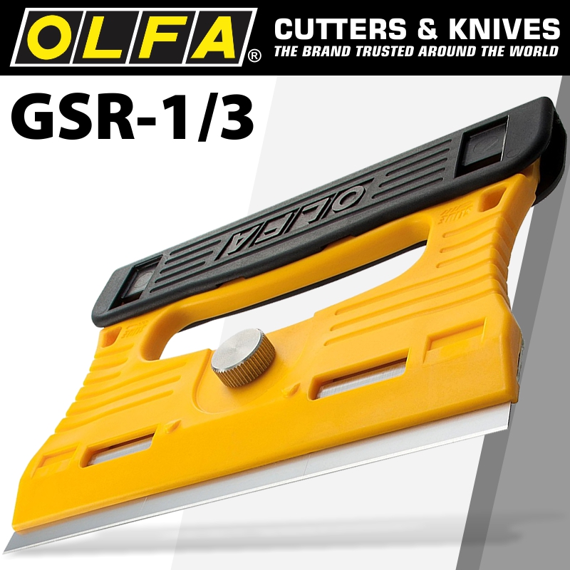 OLFA PROFESSIONAL GLASS SCRAPER S/STEEL BLADE 120MMX18MM INC 4 BLADES ...