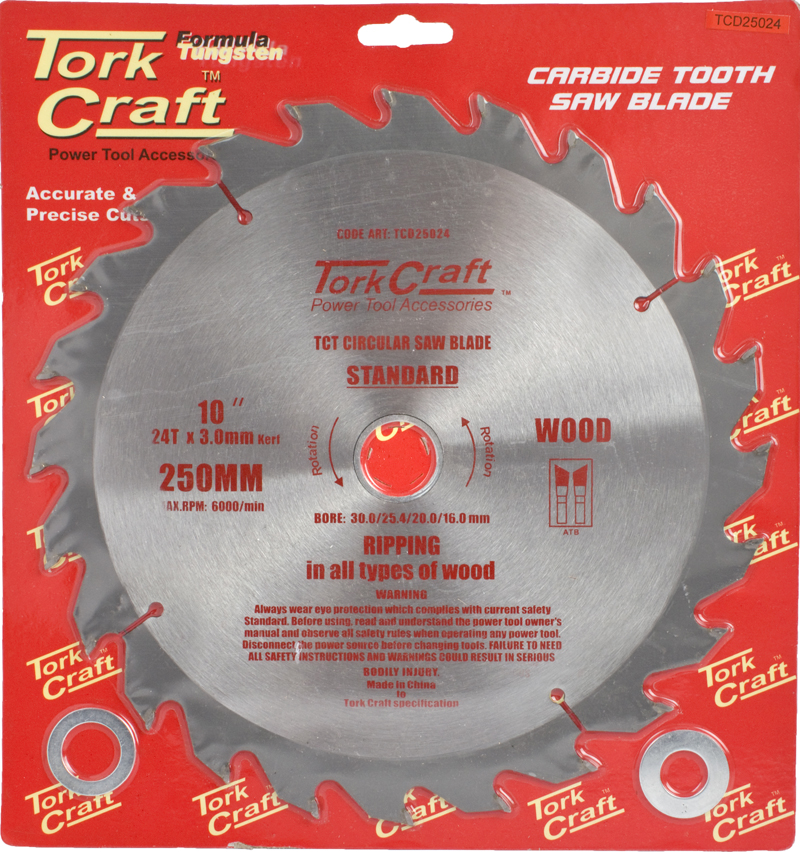 BLADE TCT 250 X 24T 30-16 GENERAL PURPOSE RIP - Fallons