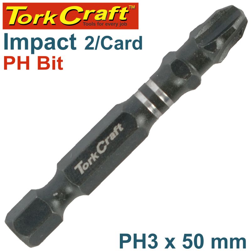 IMPACT PHIL.3 X 50MM POWER BIT 2/CARD - Fallons